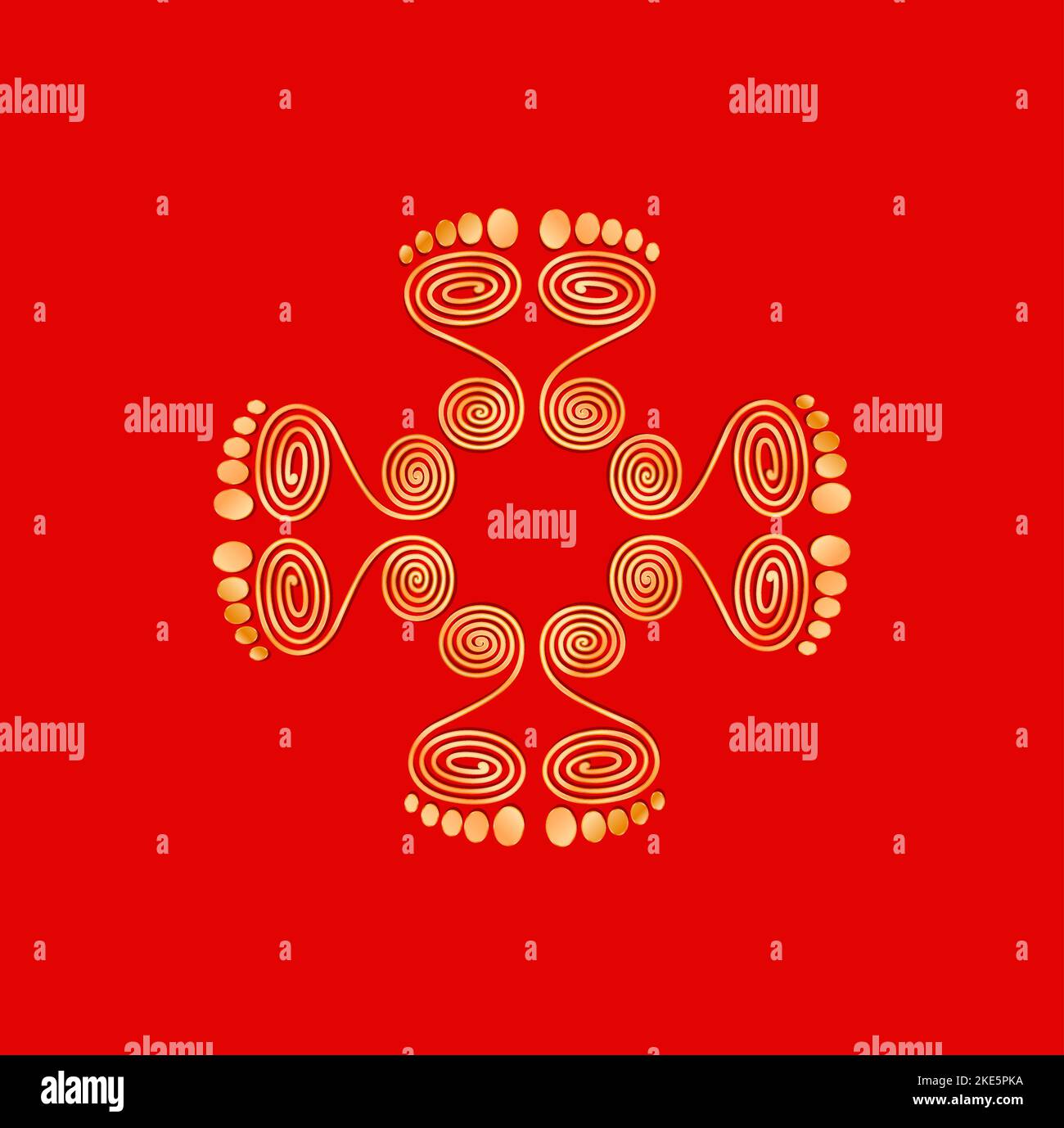eight footprints with golden colors. Golden footprints Stock Vector ...