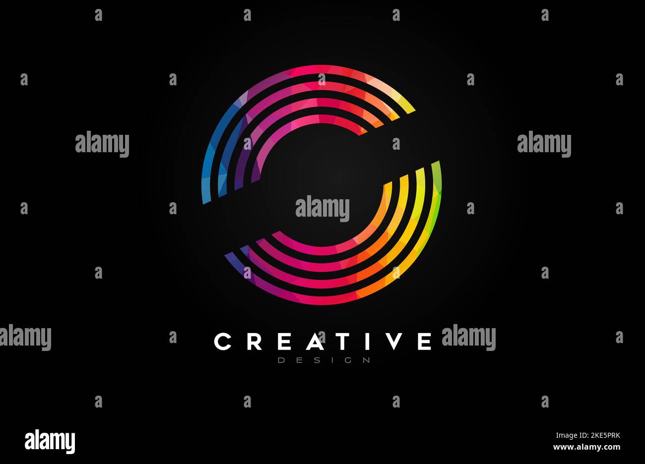 Vibrant Lines Letter O Logo with Lines and Monogram Creative Style ...