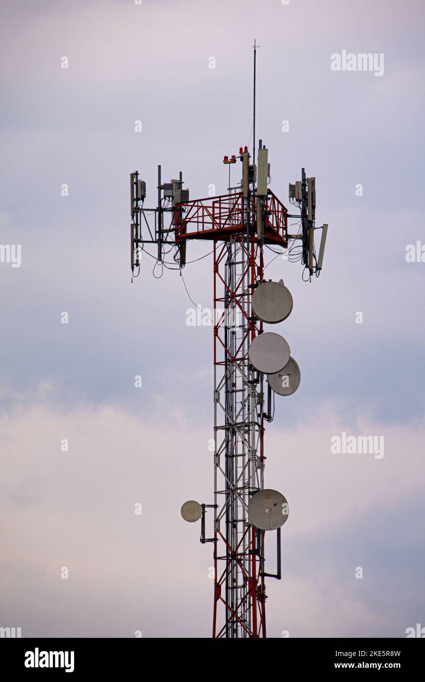 Vertical shot telecommunication tower hi-res stock photography and ...