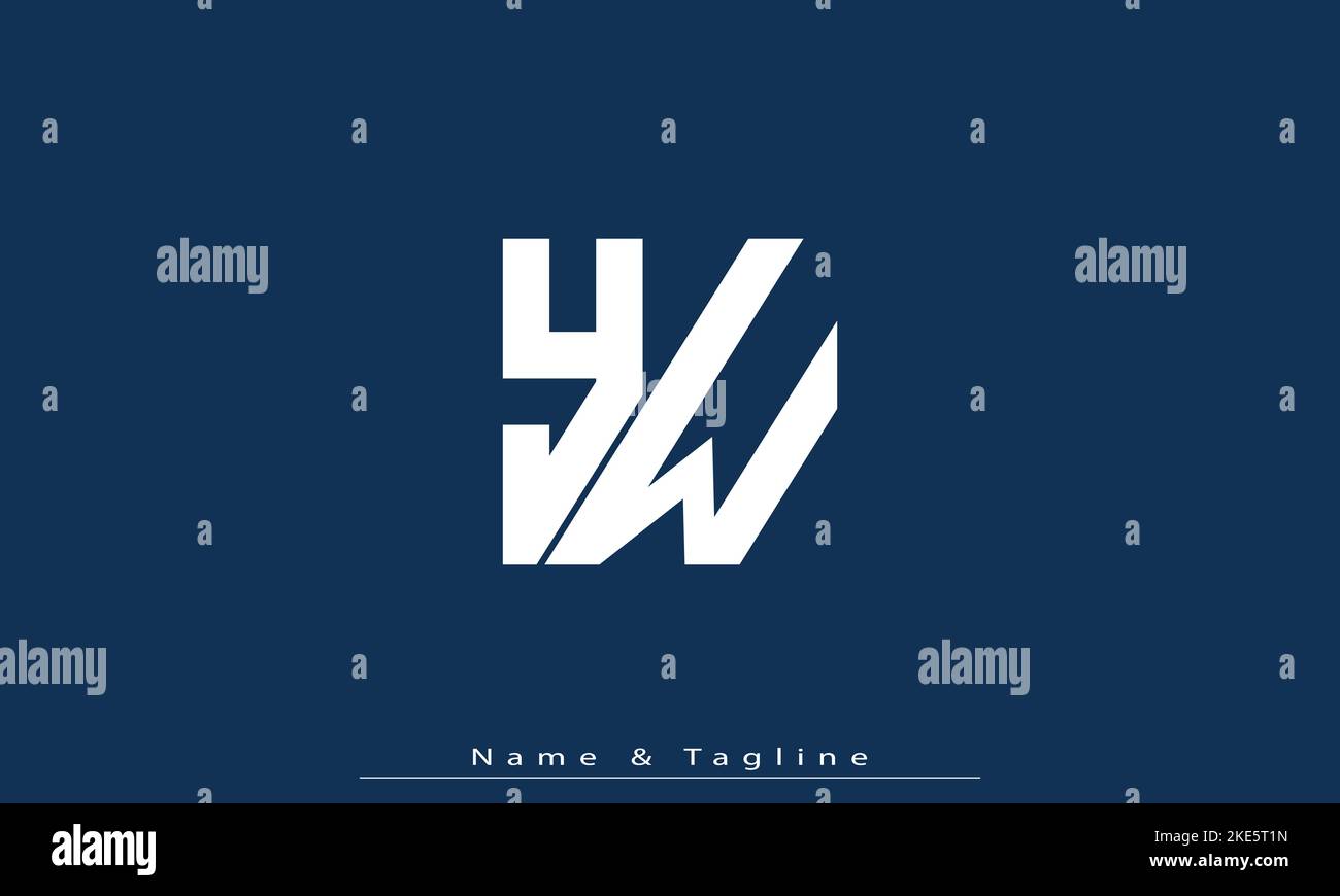 Alphabet letters Initials Monogram logo YW , WY Stock Vector Image ...