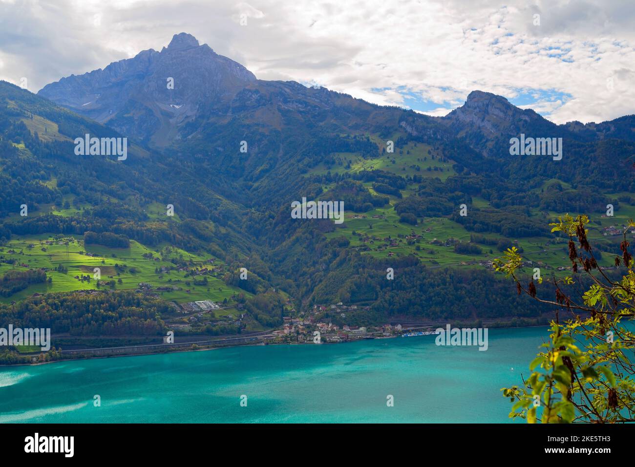 Lake Walensee in swiss Alps, Switzerland Stock Photo - Alamy