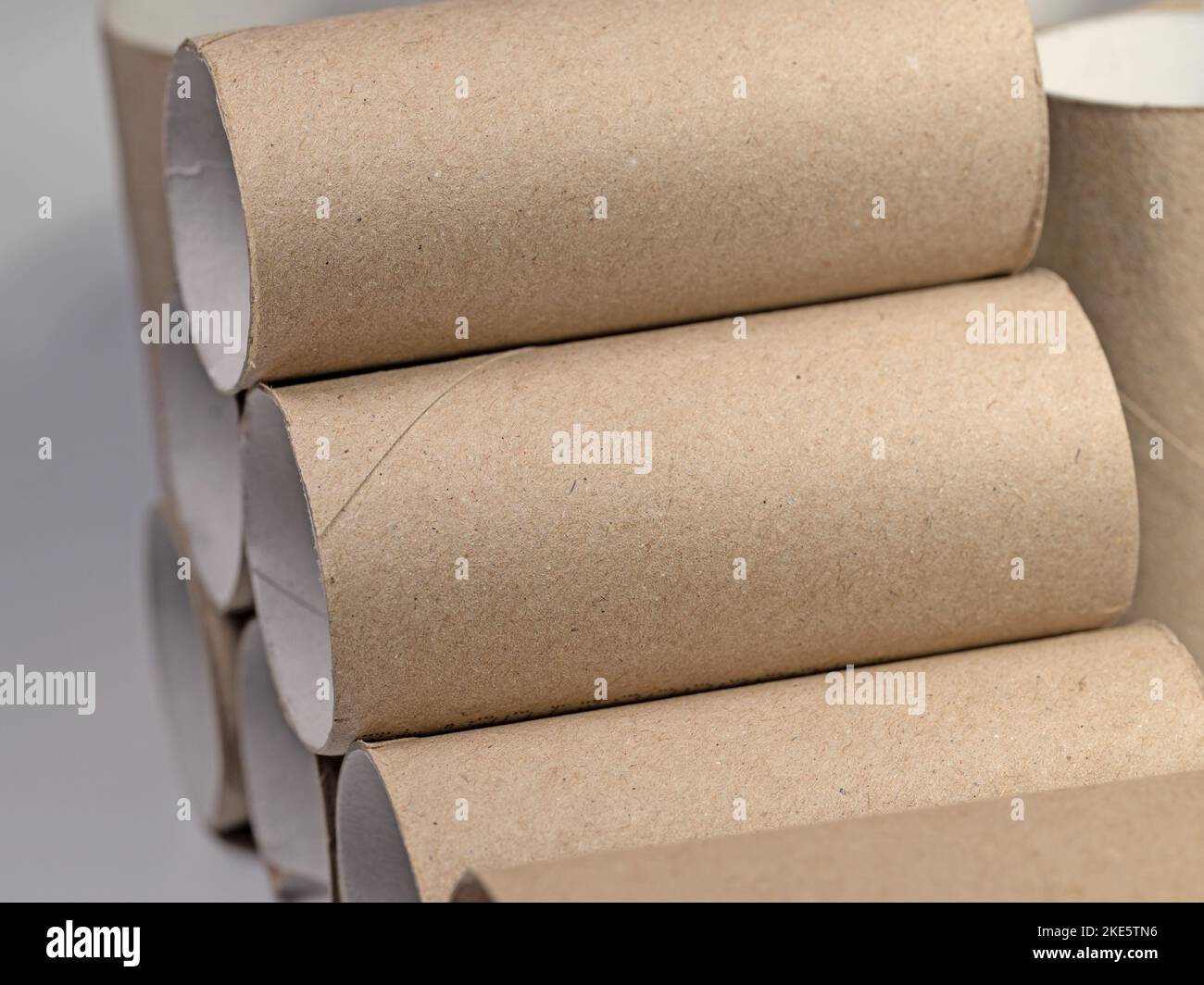 A lot of empty cardboard tubes from toilet paper Stock Photo - Alamy
