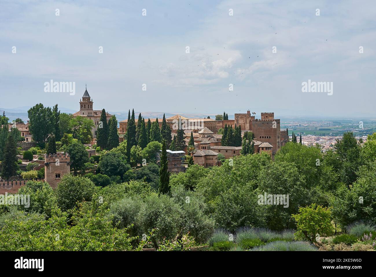 Granada, Spain - 06 11 2014: The exterior and gardens of the moorish ...