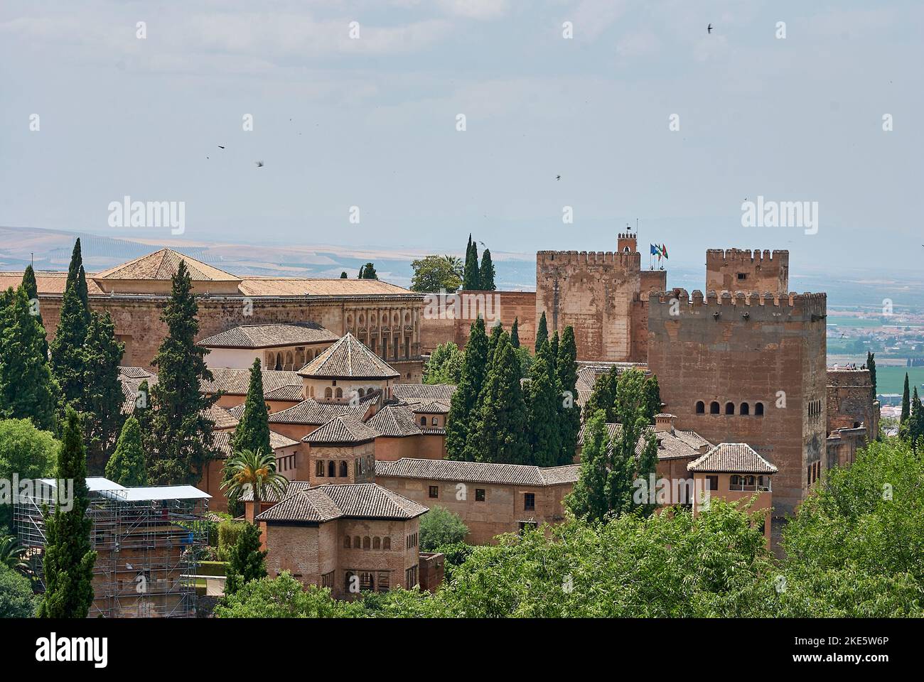 Granada, Spain - 06 11 2014: The exterior and gardens of the moorish ...