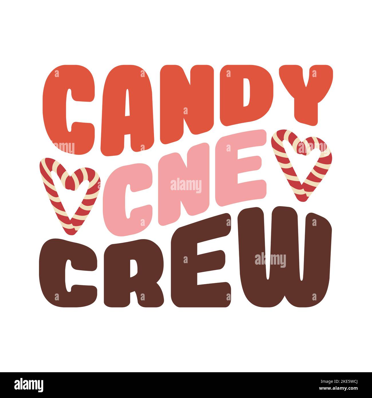 A candy one crew text on an isolated background - holidays concept ...