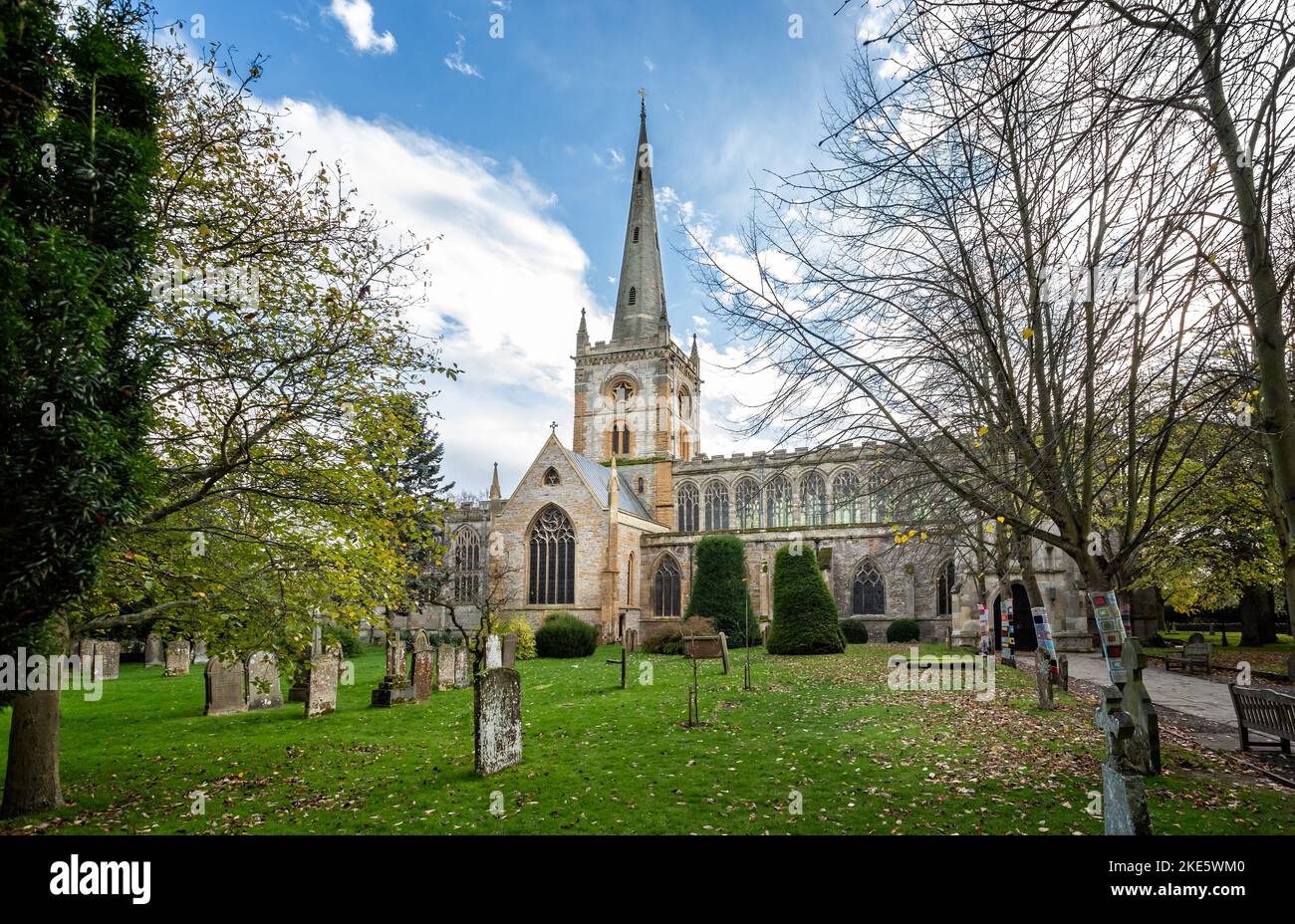 William shakespeare is buried in the holy trinity church hi-res stock ...