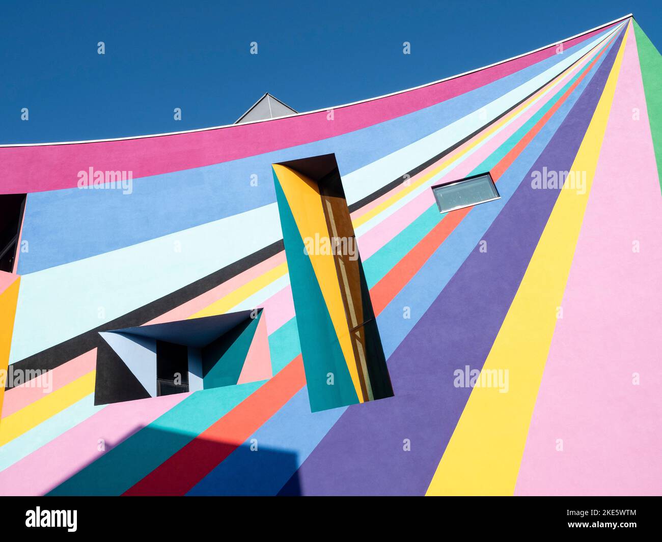 Dance Diagonal, a mural by Lothar Gotz, Exterior of Towner Art Gallery, Eastbourne, East Sussex ...