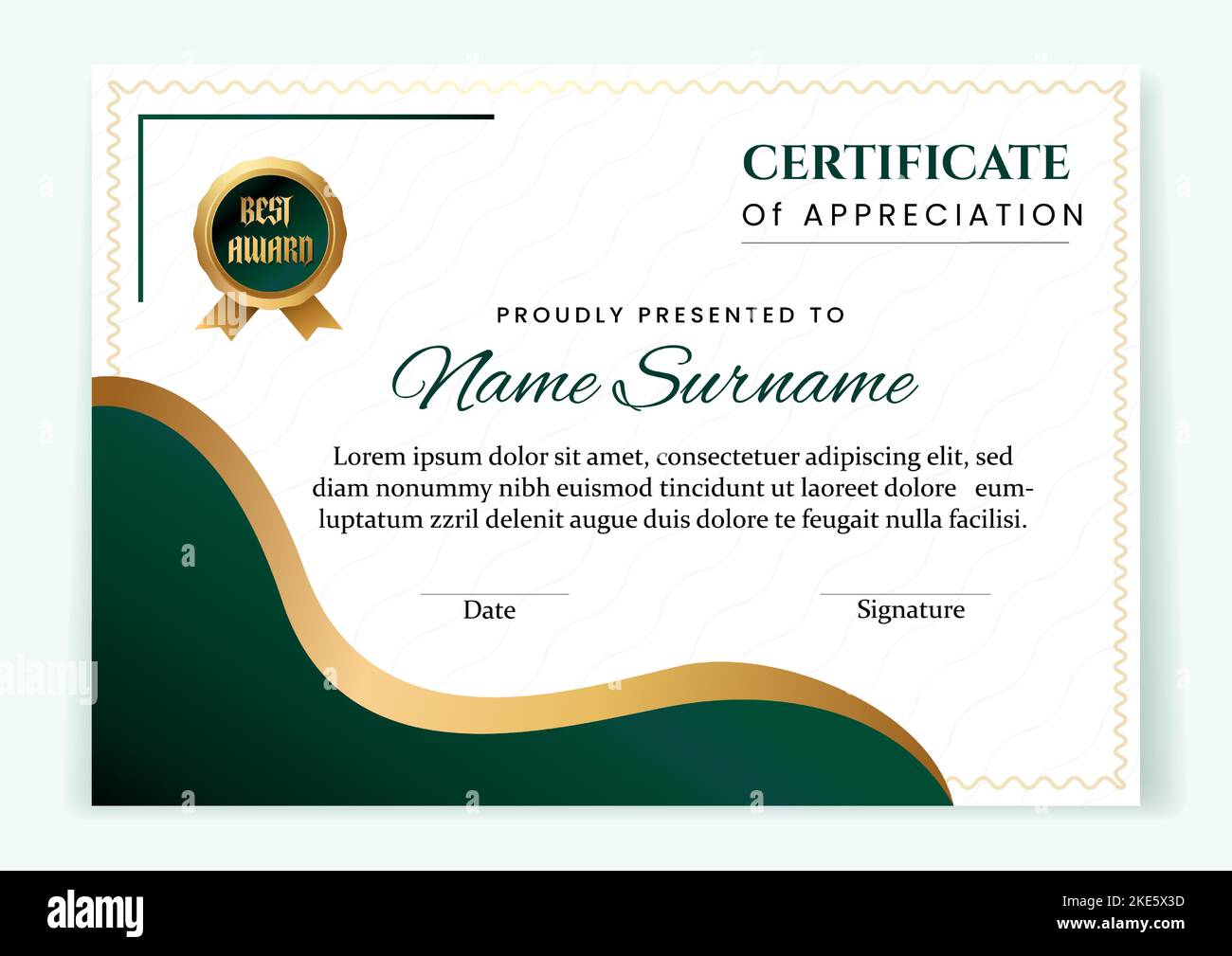 Professional certificate of appreciation template hi-res stock ...
