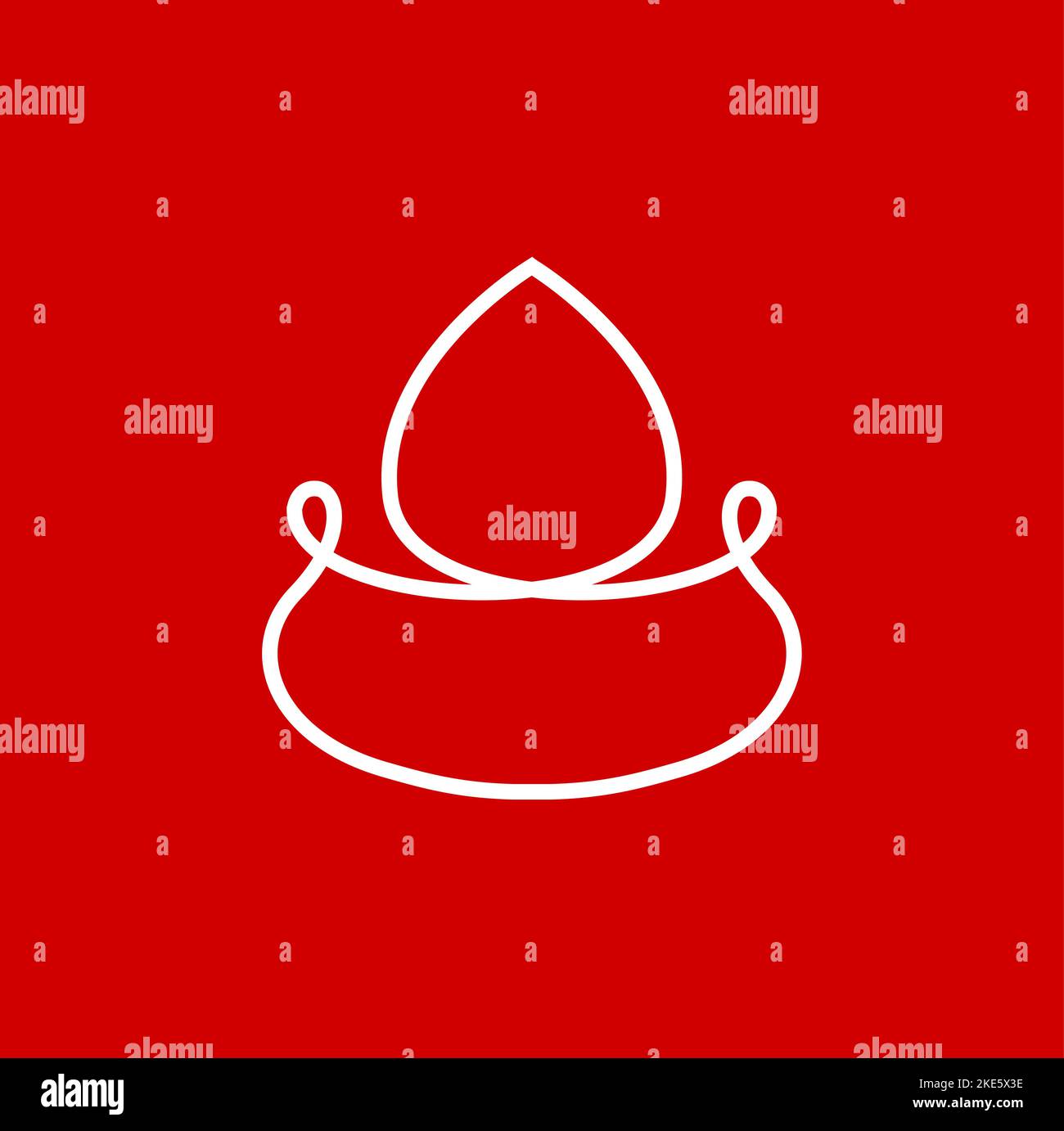 Diya vector icon on a red background. Dipak icon Stock Vector Image ...