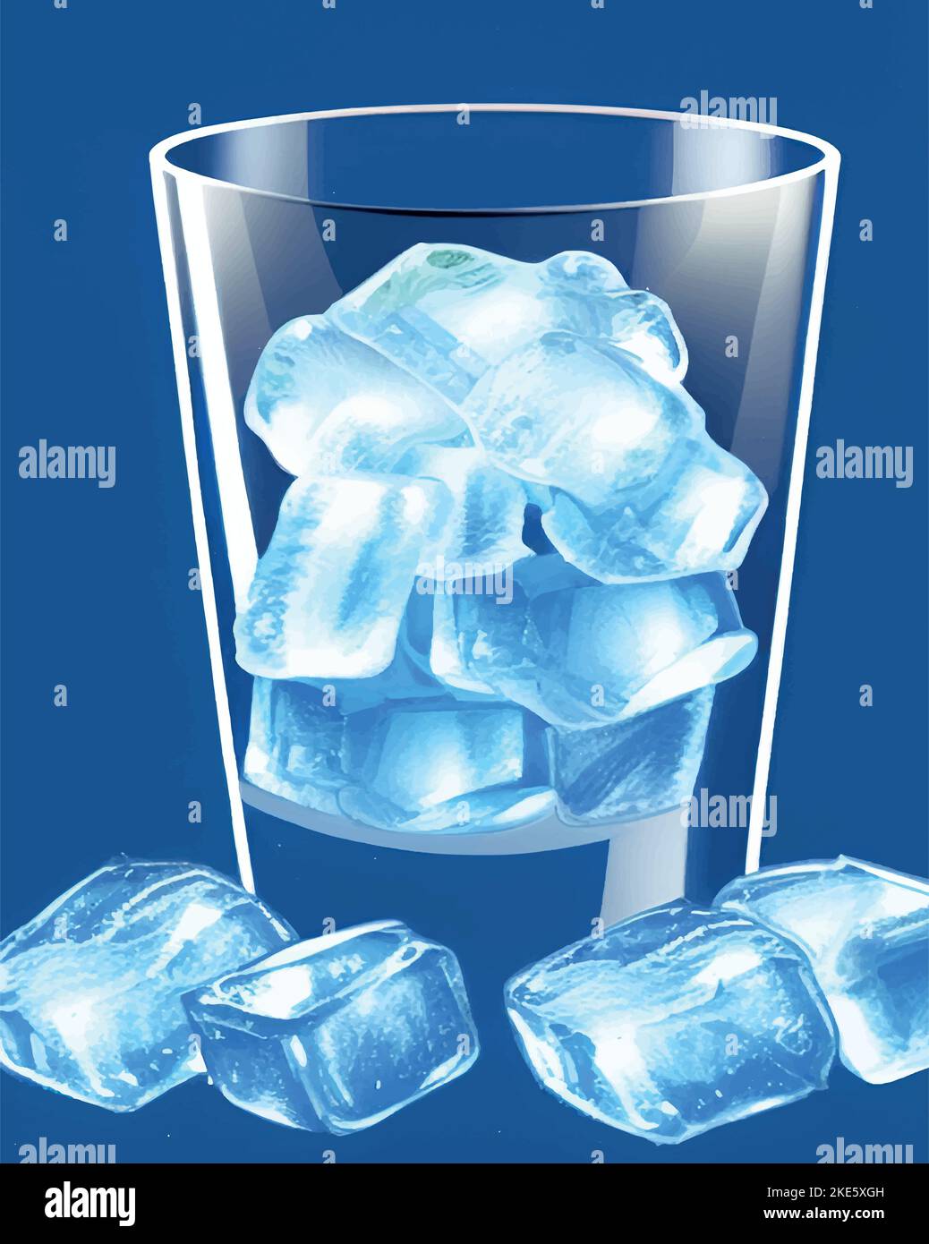 Frozen in ice cubes Stock Vector Images - Alamy