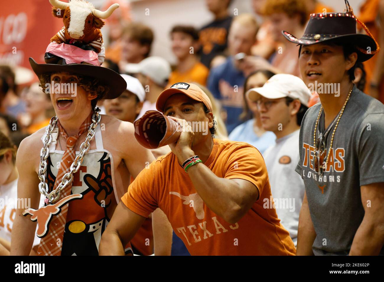 Austin. Texas, 09/11/2022, November 9, 2022: Texas students cheer ...
