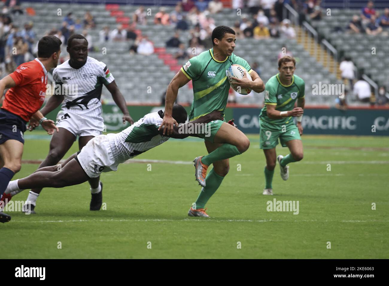 ***FOR NON-COMMERCIAL USE ONLY*** IrelandHH Jordan Conroy is tackled by ...
