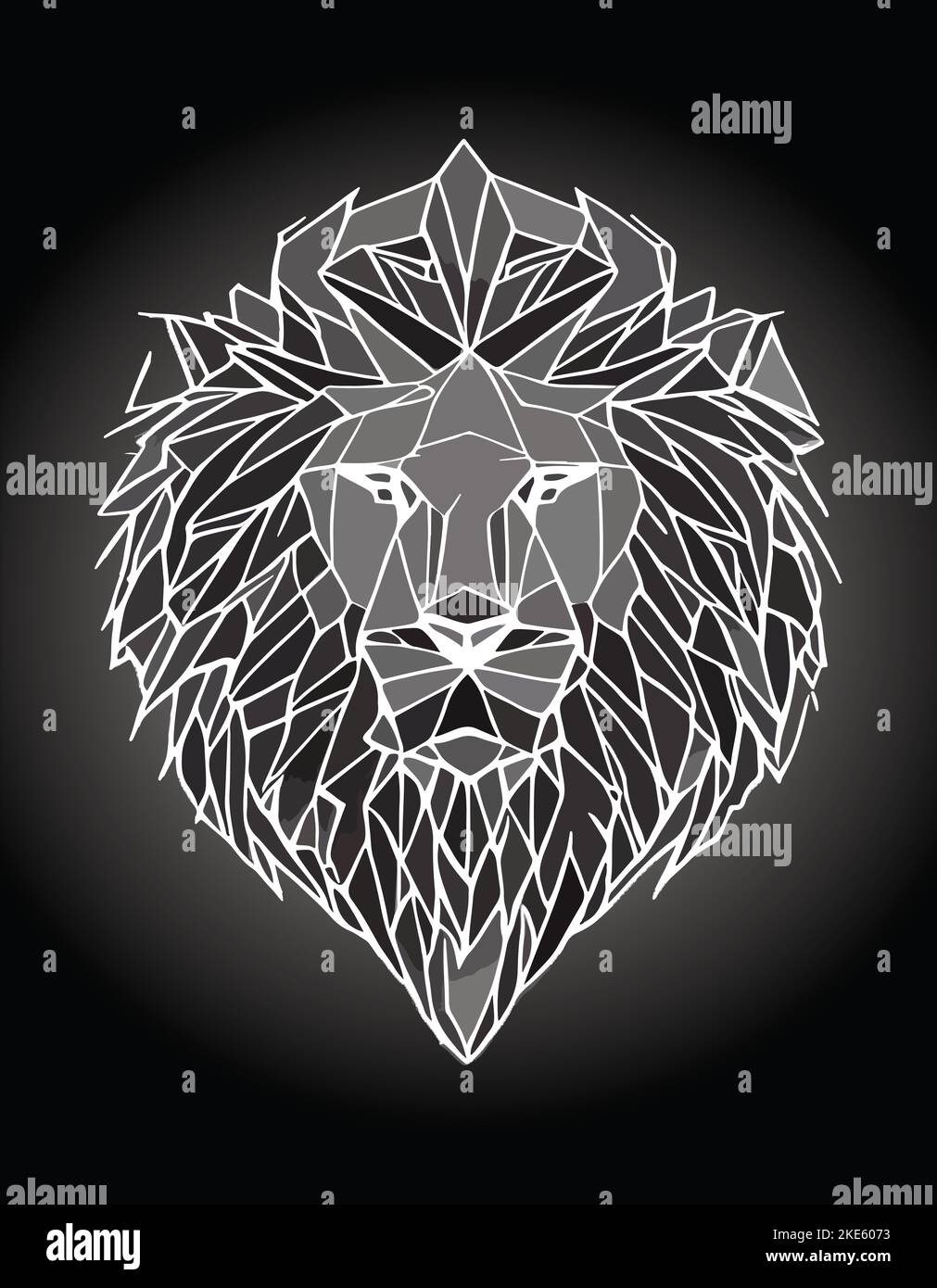 lion logo head illustrator design. big cat logo vector in black and ...