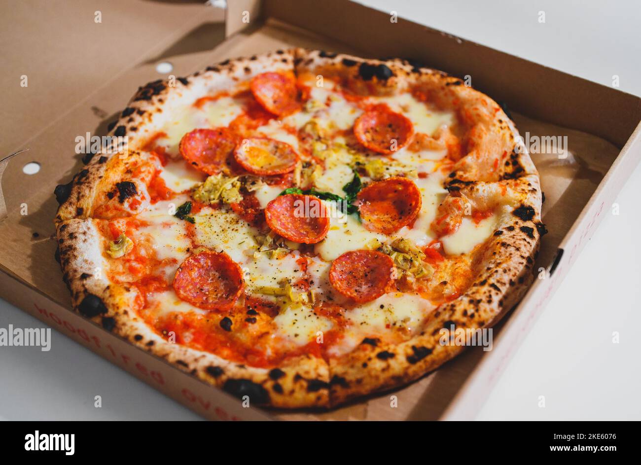 Photo of traditional Italian-American pizza Pepperoni Stock Photo - Alamy