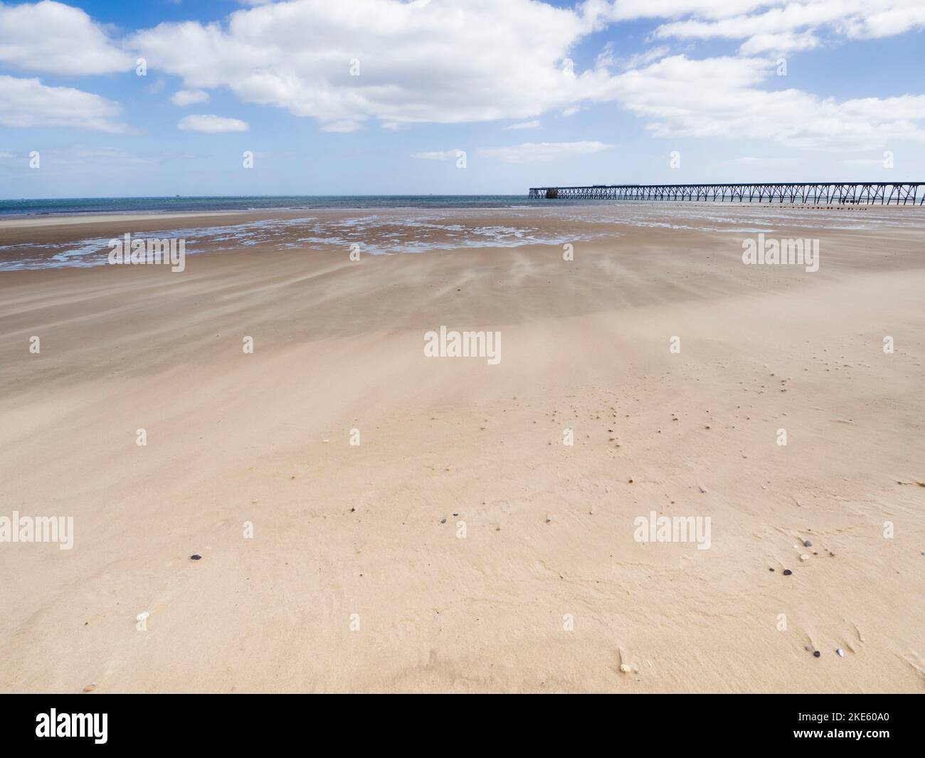 Remains of Steetley Pier, North Sands Beach, Hartlepool, North ...