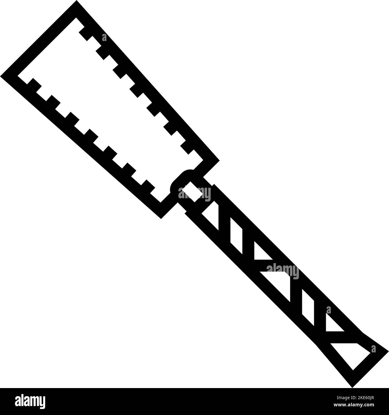 japanese hand saw line icon vector illustration Stock Vector Image ...