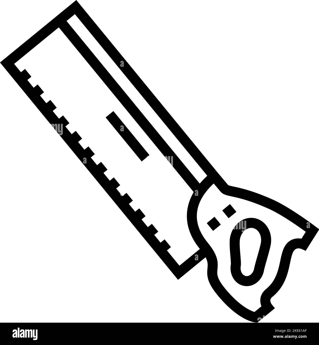 back hand saw line icon vector illustration Stock Vector Image & Art ...