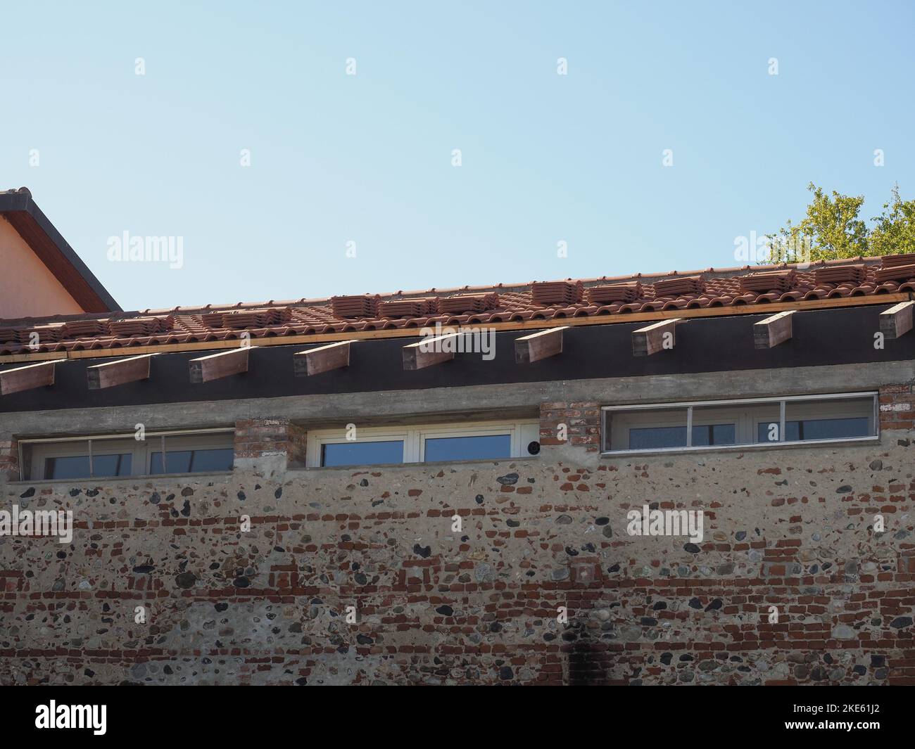 roof damaged by gale wind during hurricane Stock Photo - Alamy