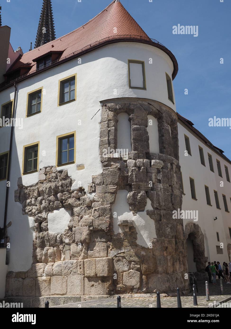 REGENSBURG, GERMANY - CIRCA JUNE 2022: Porta Praetoria ancient Roman ...