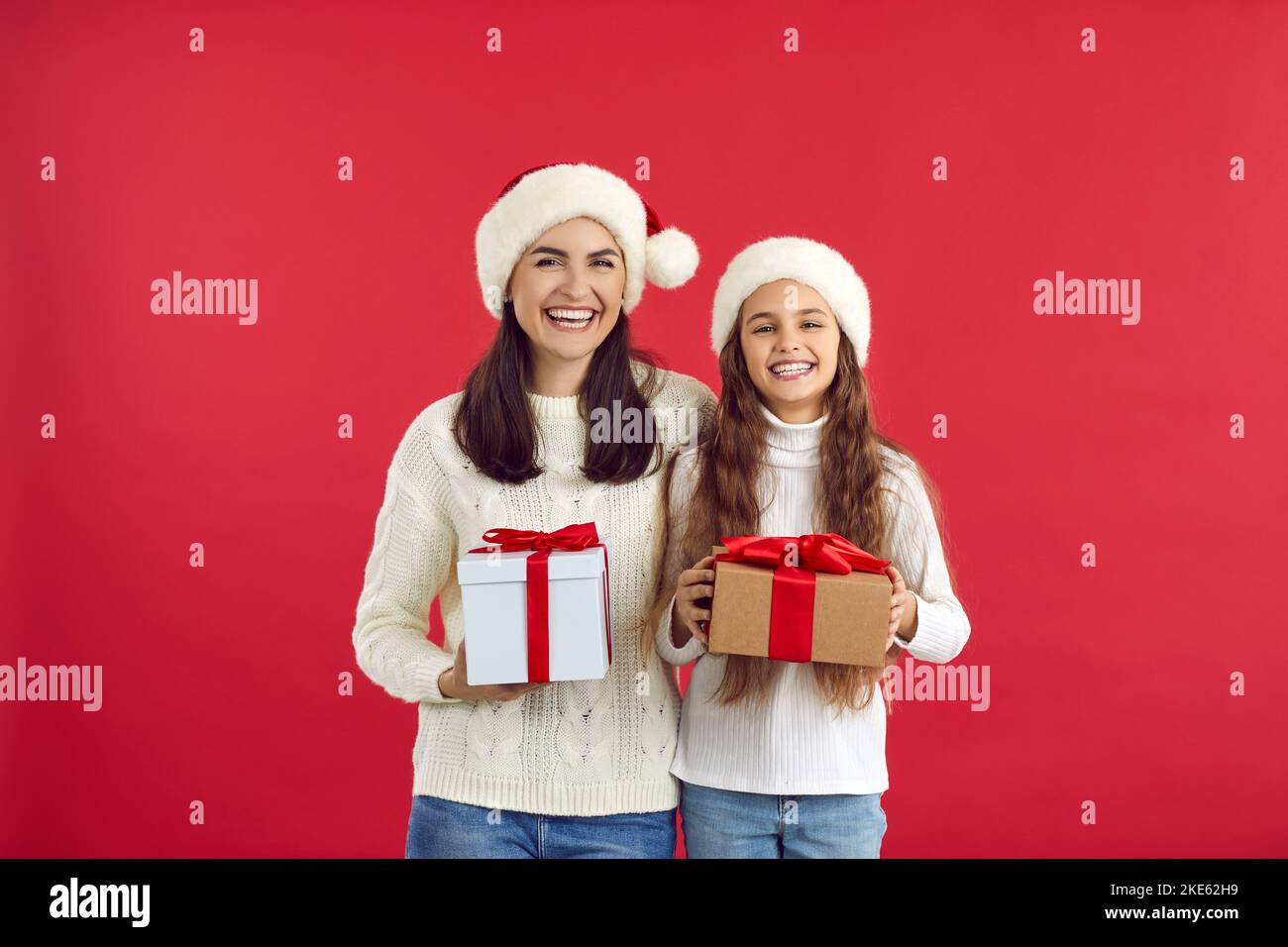 Portrait joyful girl gift hi-res stock photography and images - Alamy