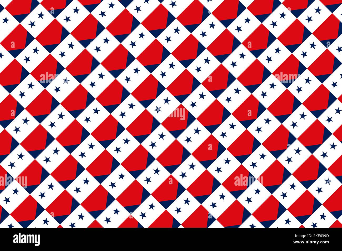 Geometric pattern in the colors of the national flag of Panama. The ...