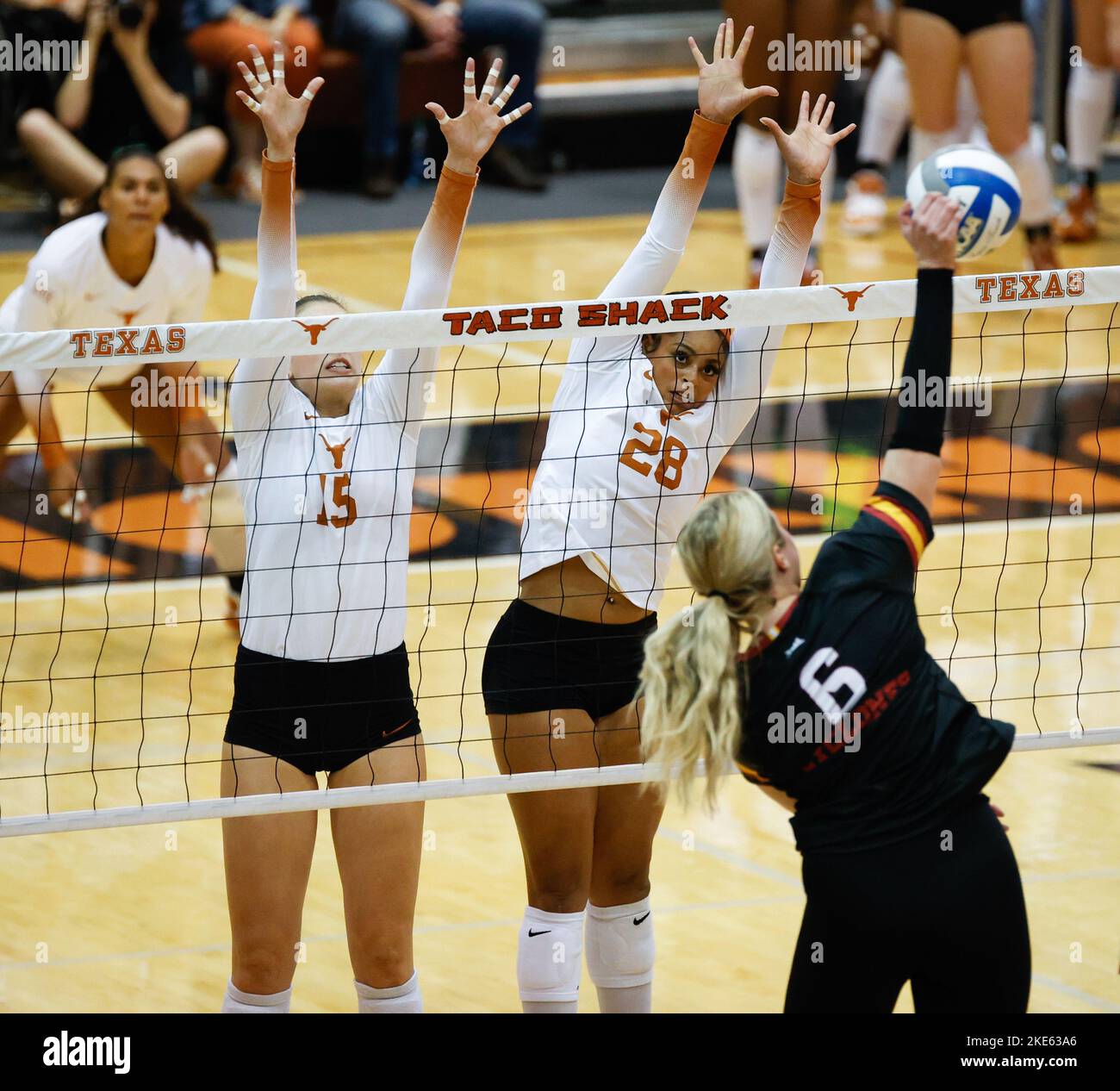 Austin. Texas, 09/11/2022, November 9, 2022: Texas opposite side hitter ...