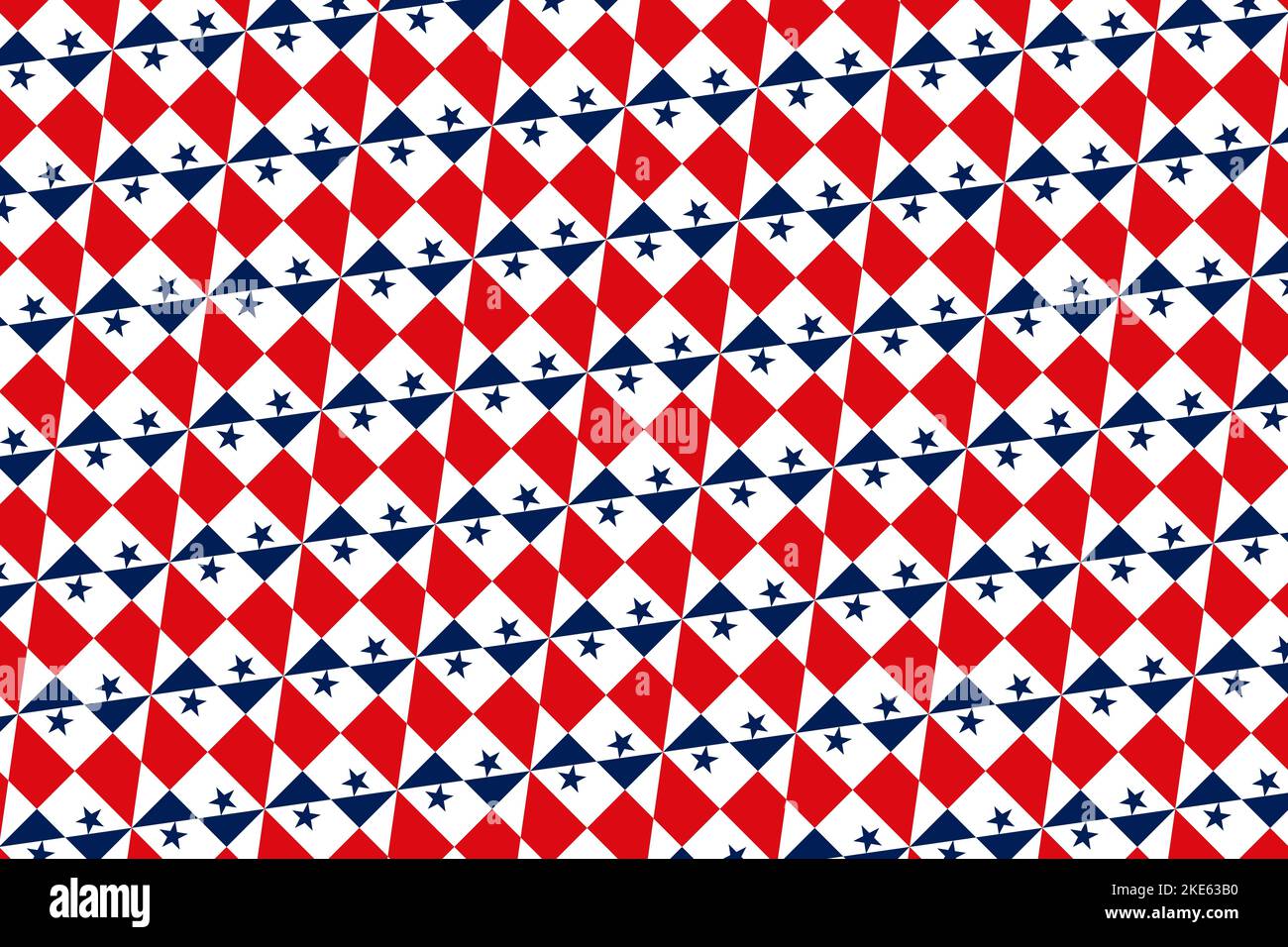 Geometric pattern in the colors of the national flag of Panama. The ...