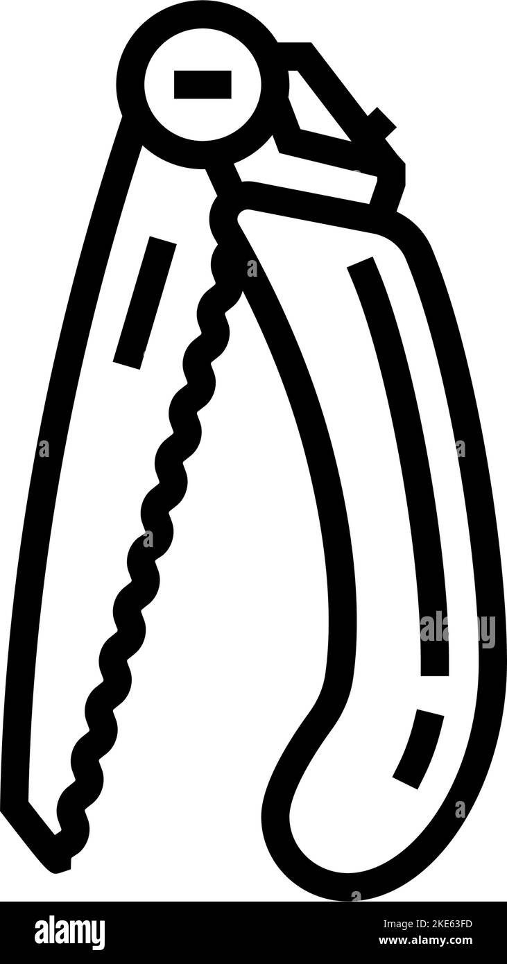 folding hand saw line icon vector illustration Stock Vector Image & Art ...