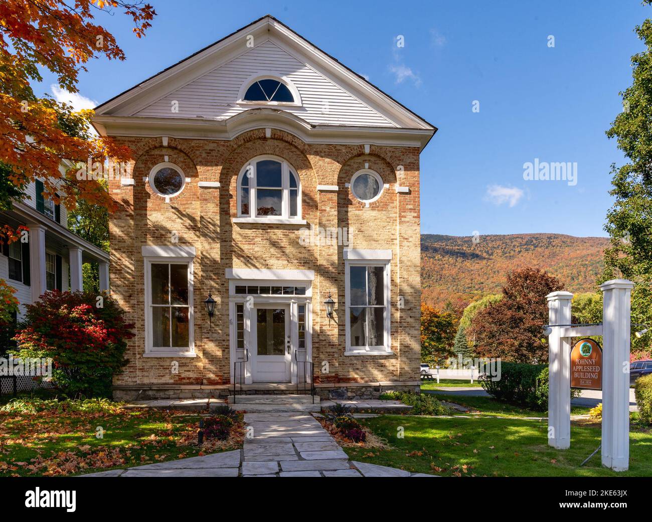 Manchester, VT - USA - Oct 9, 2022 Landscape image of the historic ...