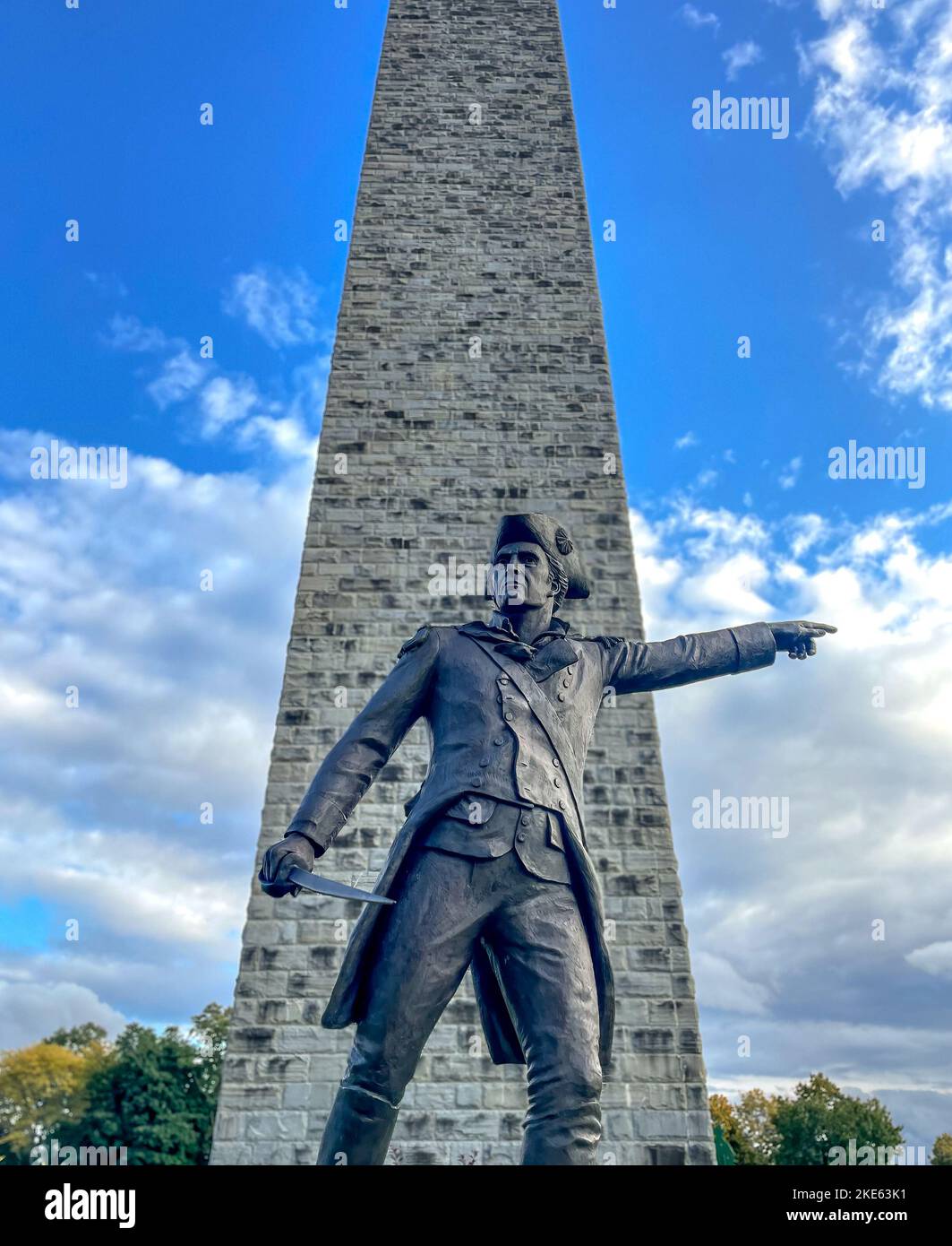 BENNINGTON, VT - USA - OCT 10, 2022 A vertical view of the Statue of ...