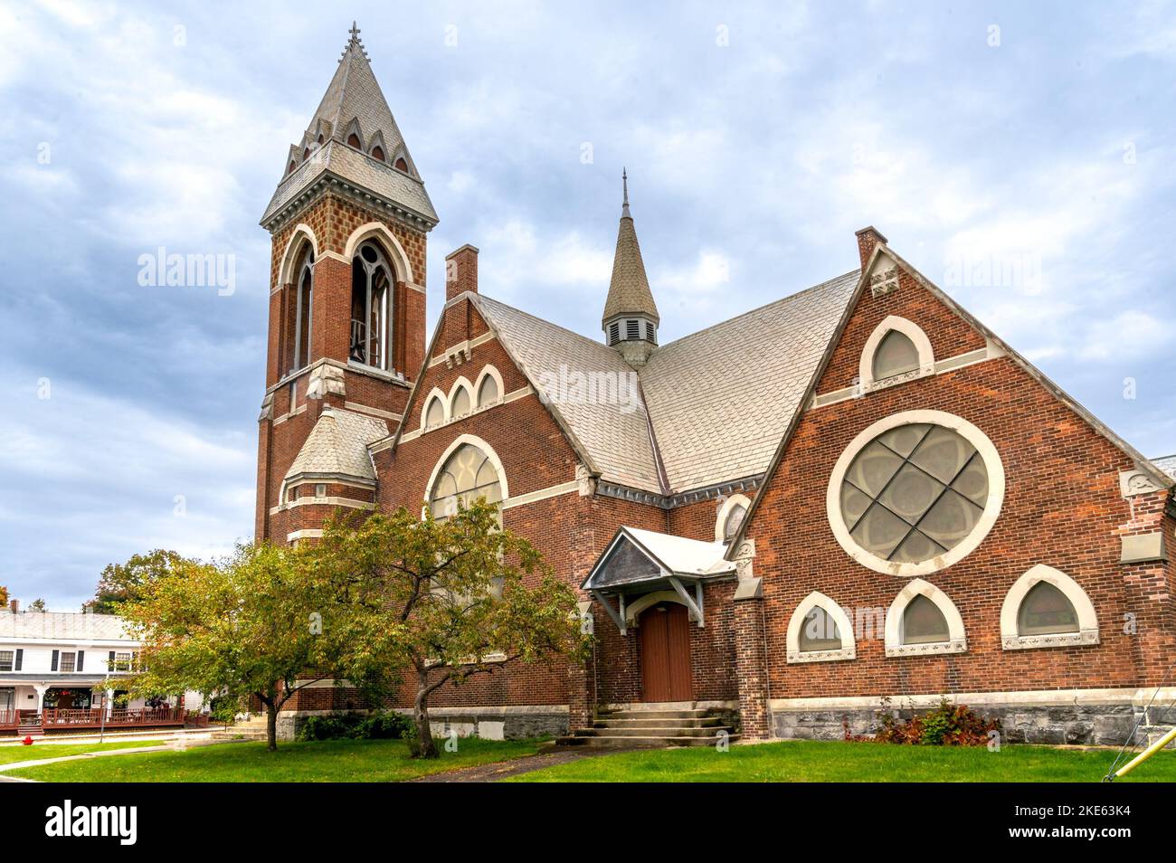 BENNINGTON, VT - USA - OCT 10, 2022 A landscape view of The First ...