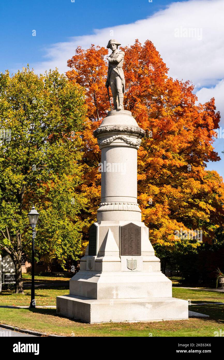 Manchester, VT - USA - Oct 9, 2022 Vertical image of the historic 1905 ...