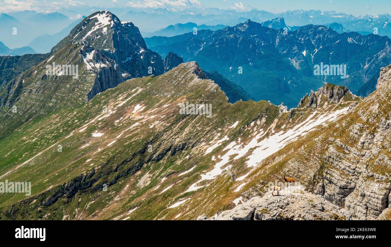 The balance of an endless horizon and wonderful peaks, Julian Alps ...