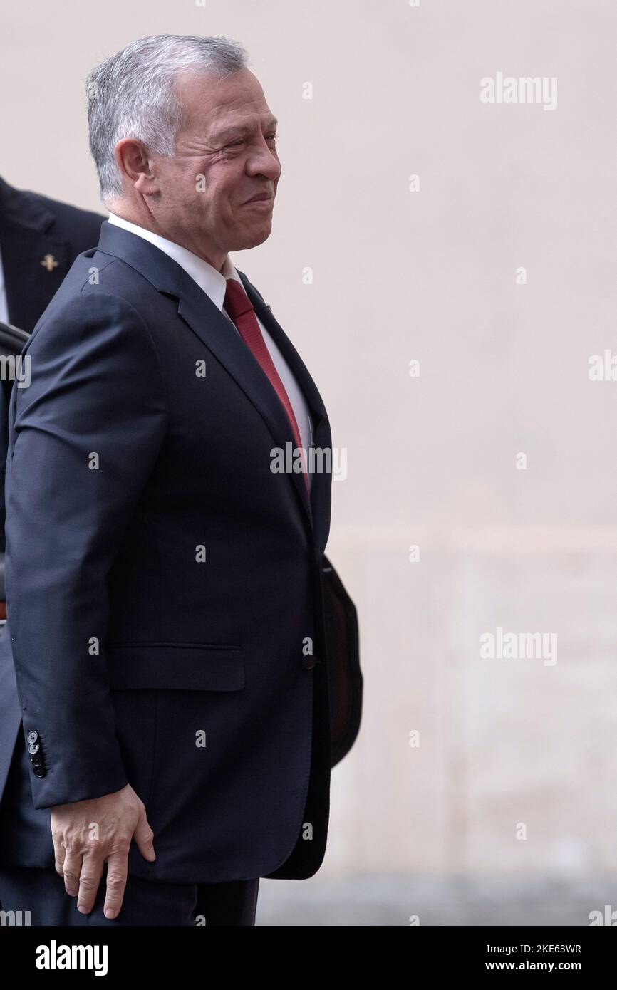 Vatican City, Vatican, 10 November 2022. King Abdullah II of Jordan ...