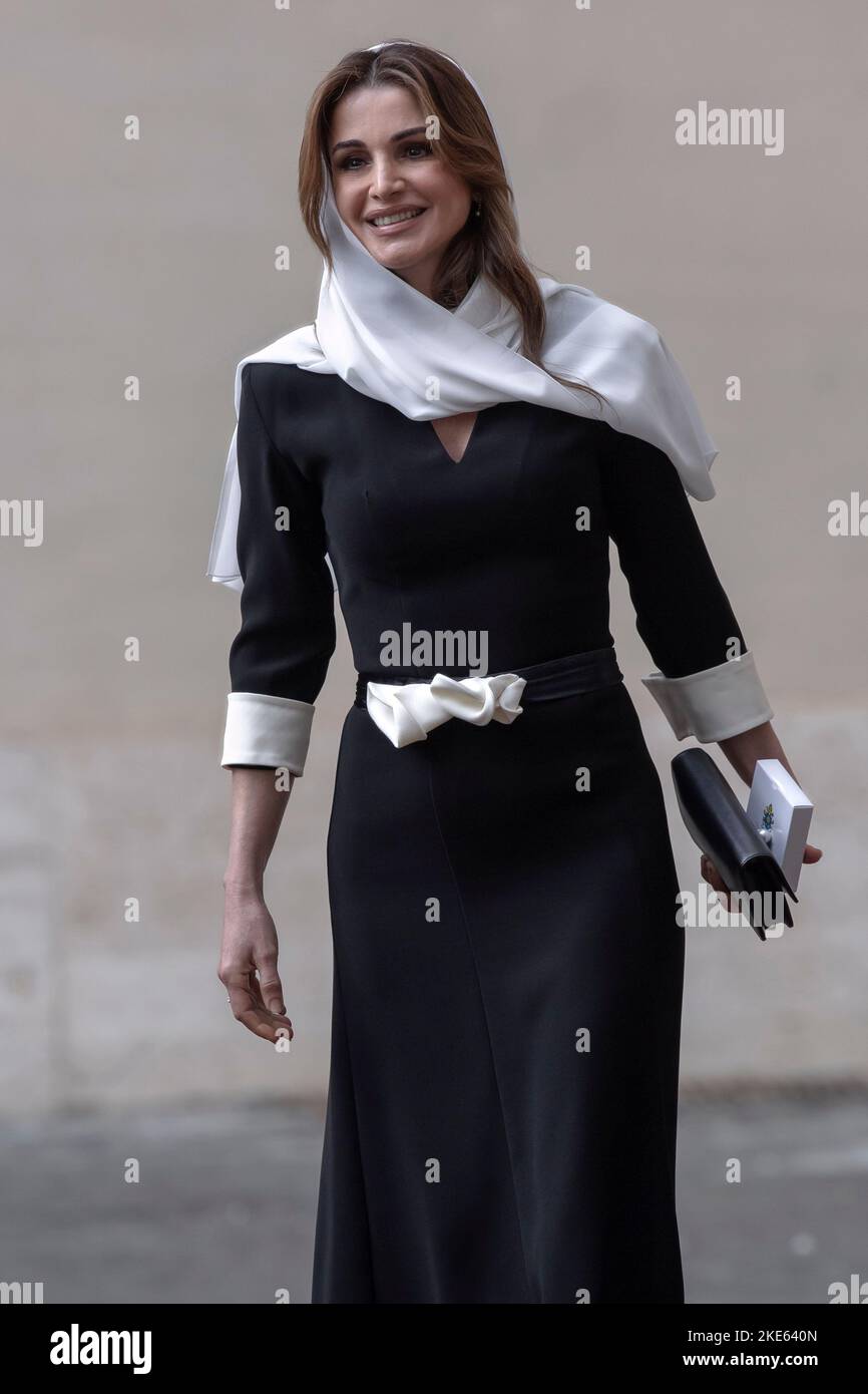 Vatican City, Vatican, 10 November 2022. Queen of Jordan, Rania Al ...