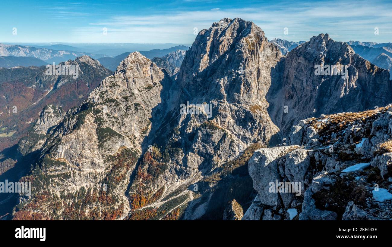 Jaw droppig view of an endlesss rock cathedral, Julian Alps, Italy ...