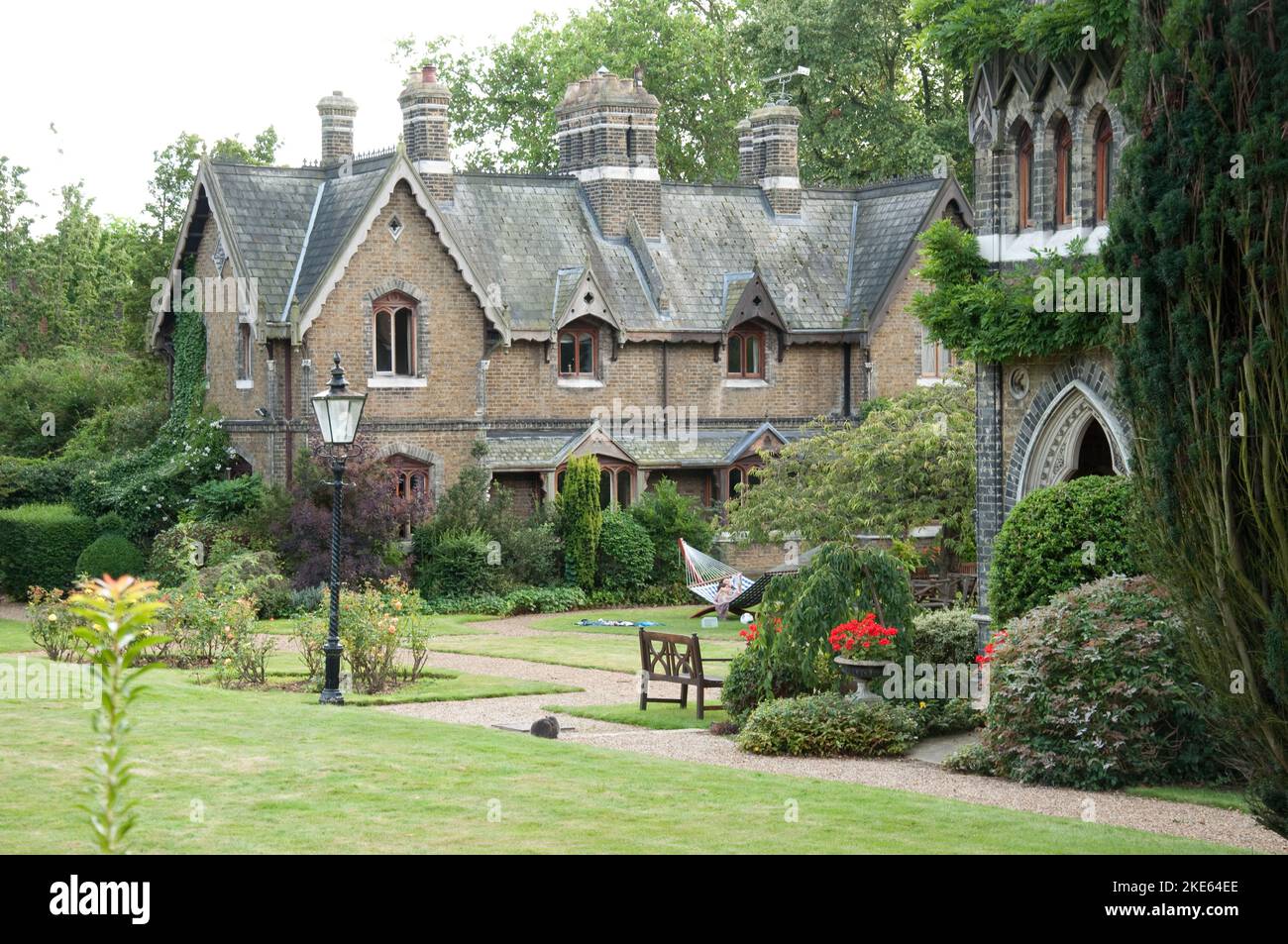 Cottages, Holly Village, Highgate, London, UK - internal courtyard with ...