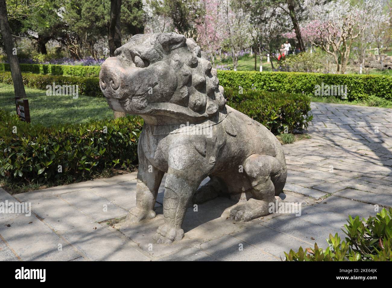 A wild statue in Ming Emperors Tomb, Nanjing, China Stock Photo - Alamy