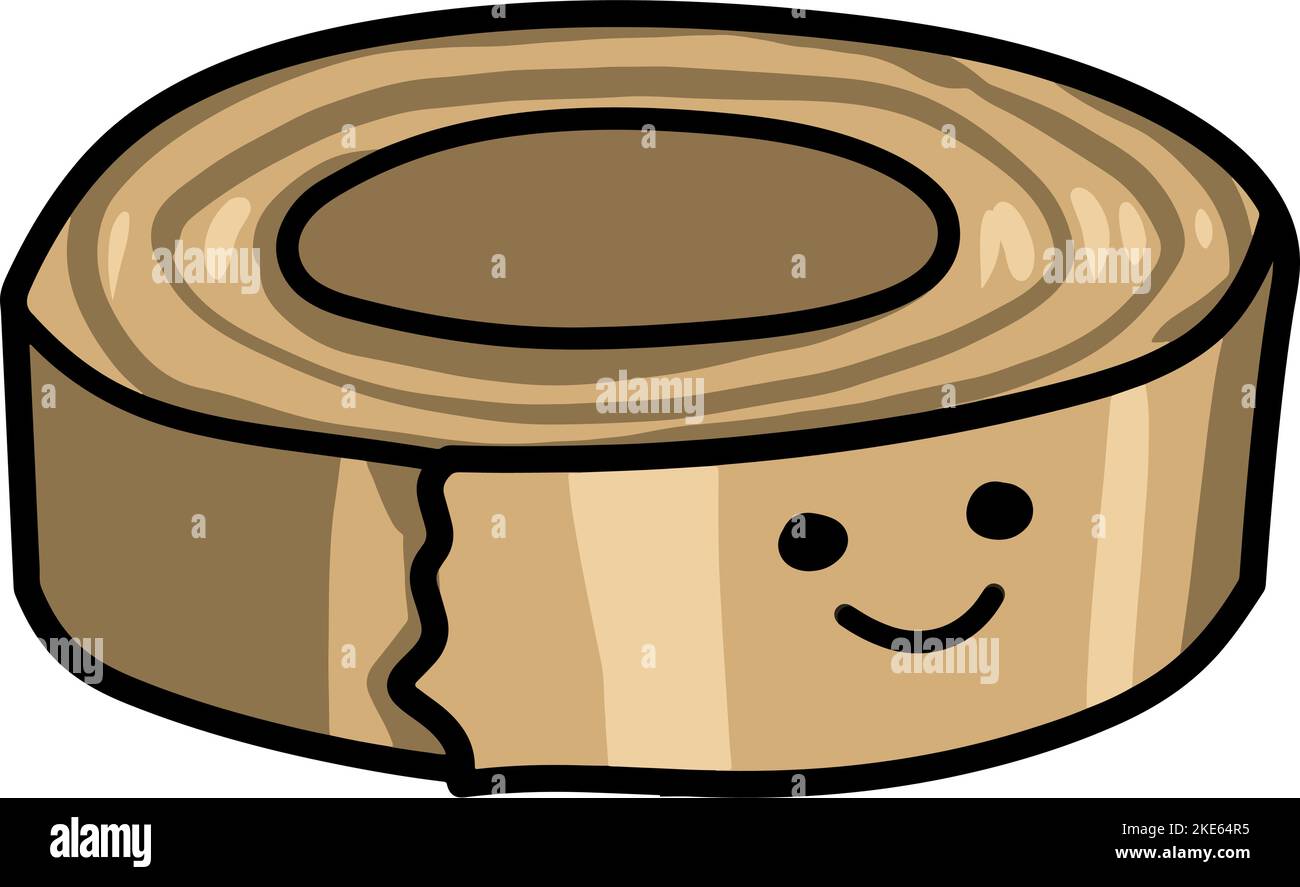 The cartoon-style masking tape isolated on a white background Stock ...