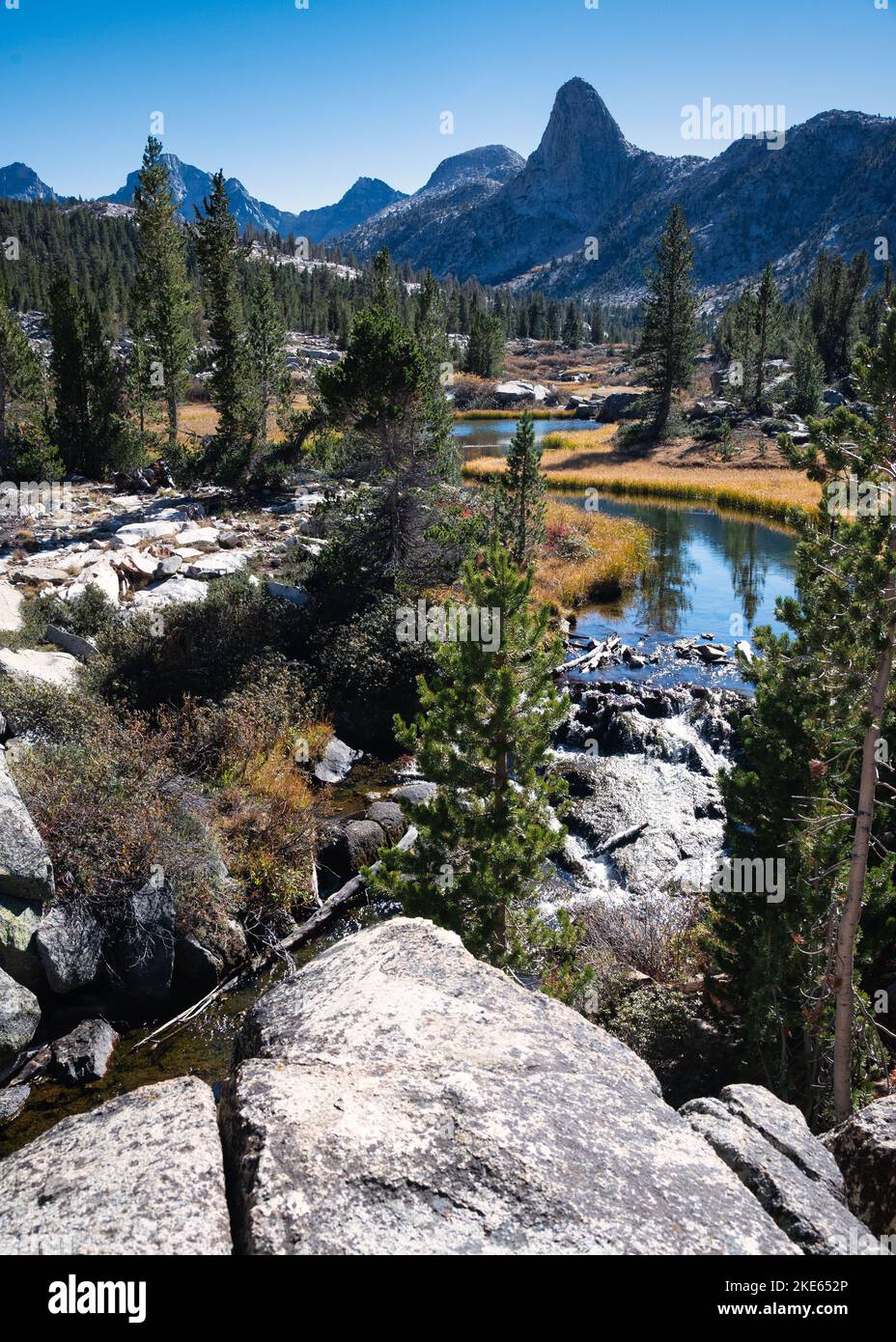 A vertical of Rae Lakes Loop in the Kings Canyon National Park ...