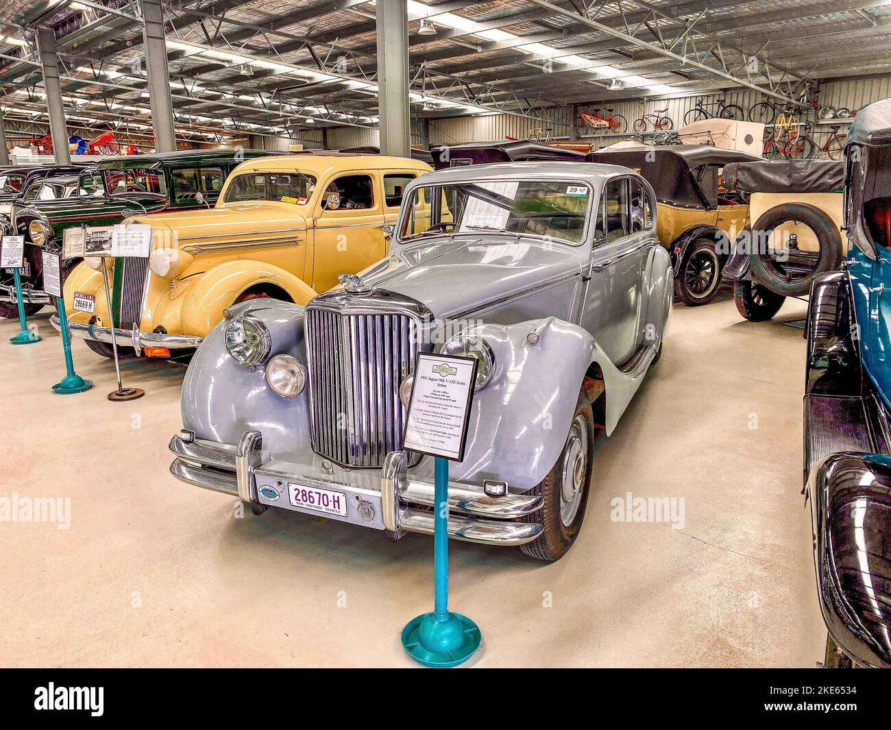 The 1951 Jaguar on display at the National Transport Museum, Inverell ...
