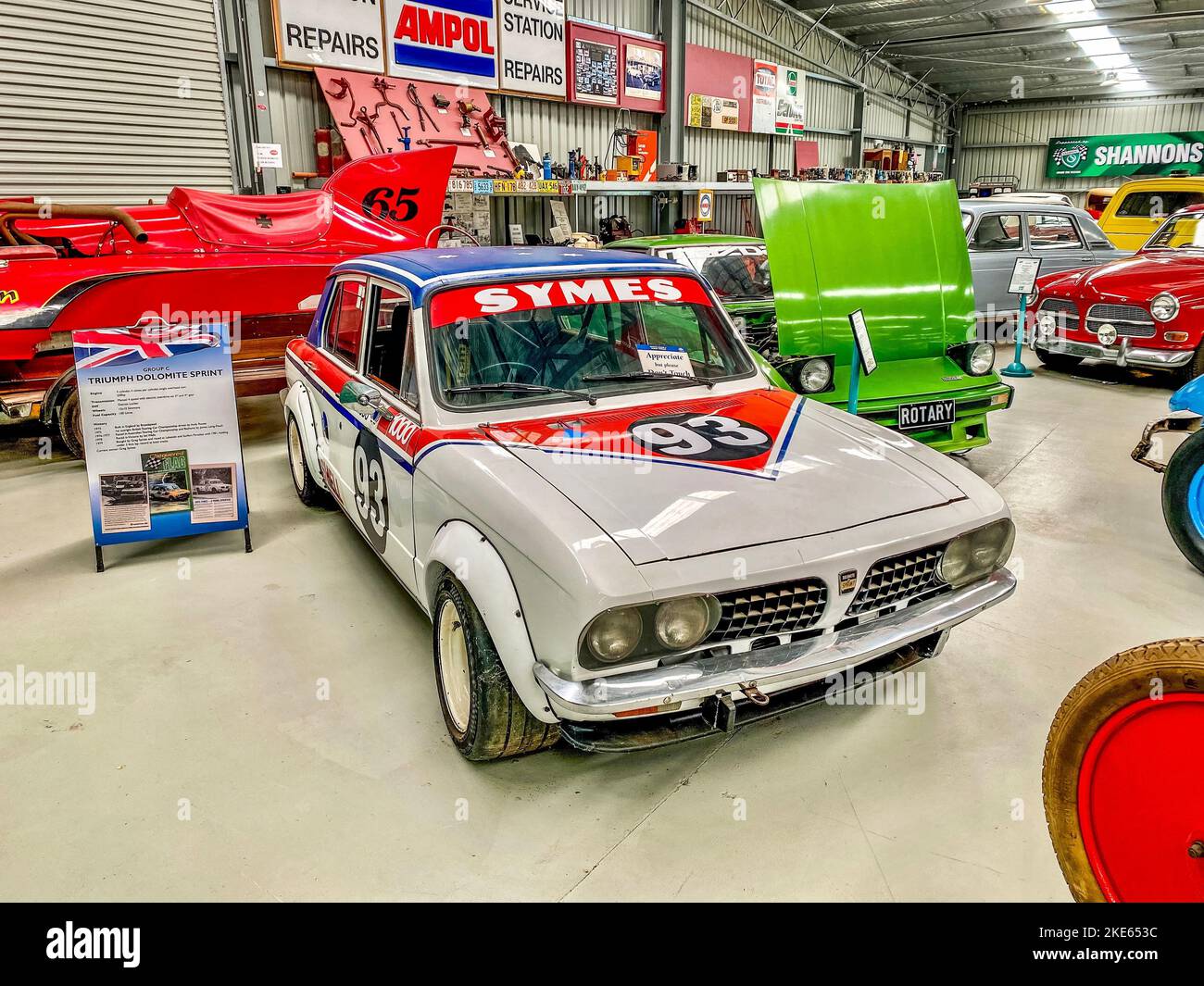 The Triumph Dolomite Sprint Car on display at the National Transport ...