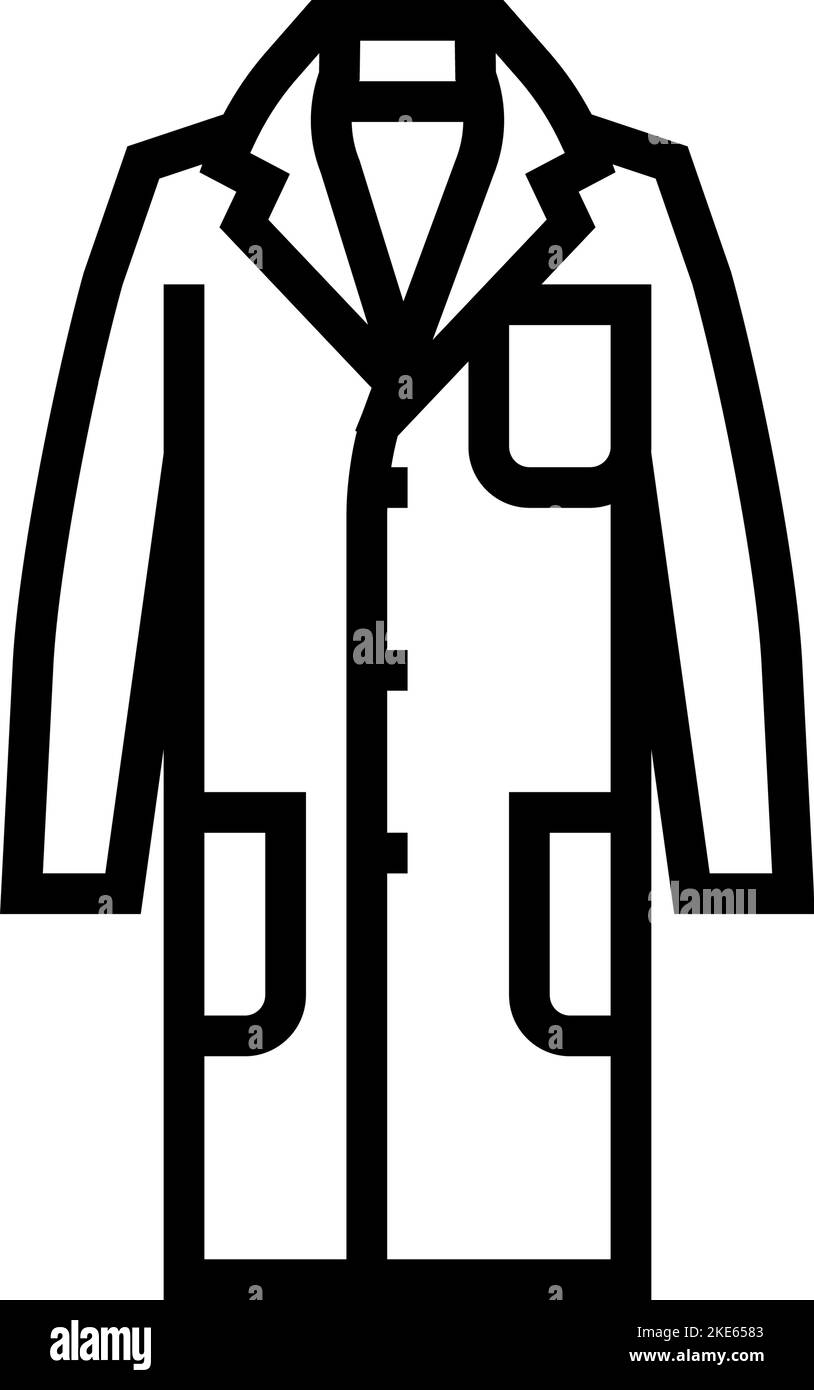 lab outerwear male line icon vector illustration Stock Vector Image ...
