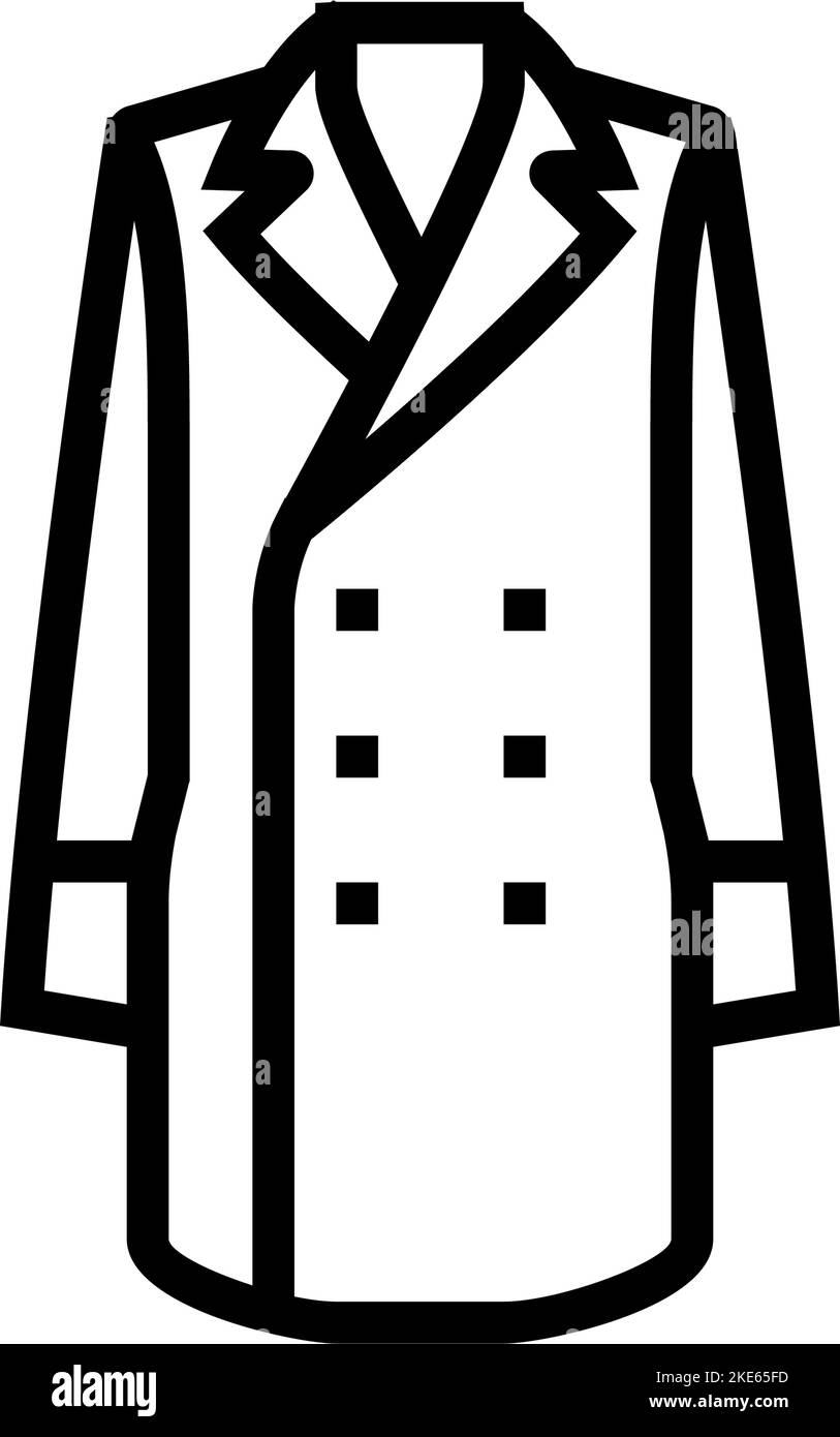 paletot outerwear male line icon vector illustration Stock Vector Image ...