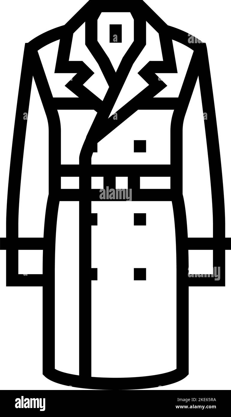 trench outerwear male line icon vector illustration Stock Vector Image ...