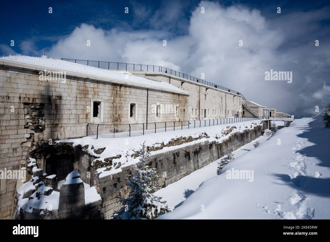 First world war fortified building, Lisser fort. Asiago plateau Stock ...