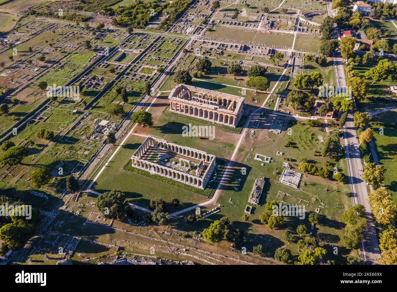 Paestum temple aerial hi-res stock photography and images - Alamy