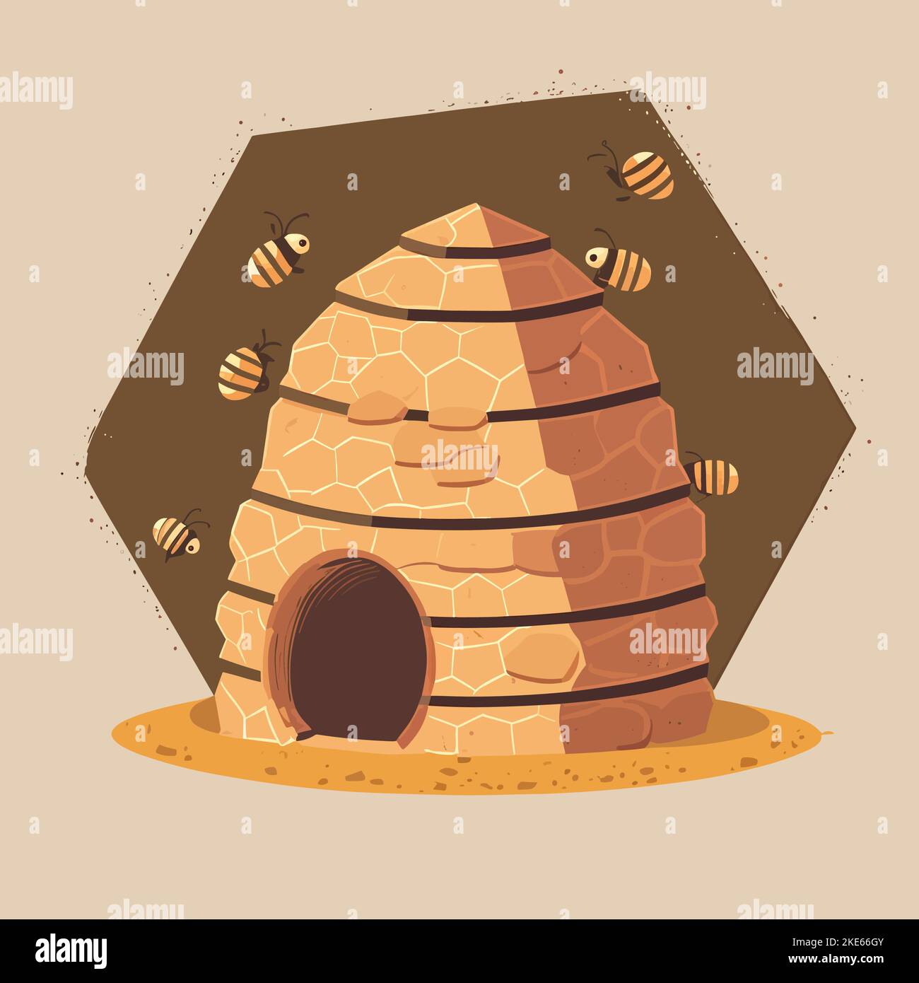 A colorful vector illustration of a bee hive Stock Vector Image & Art ...