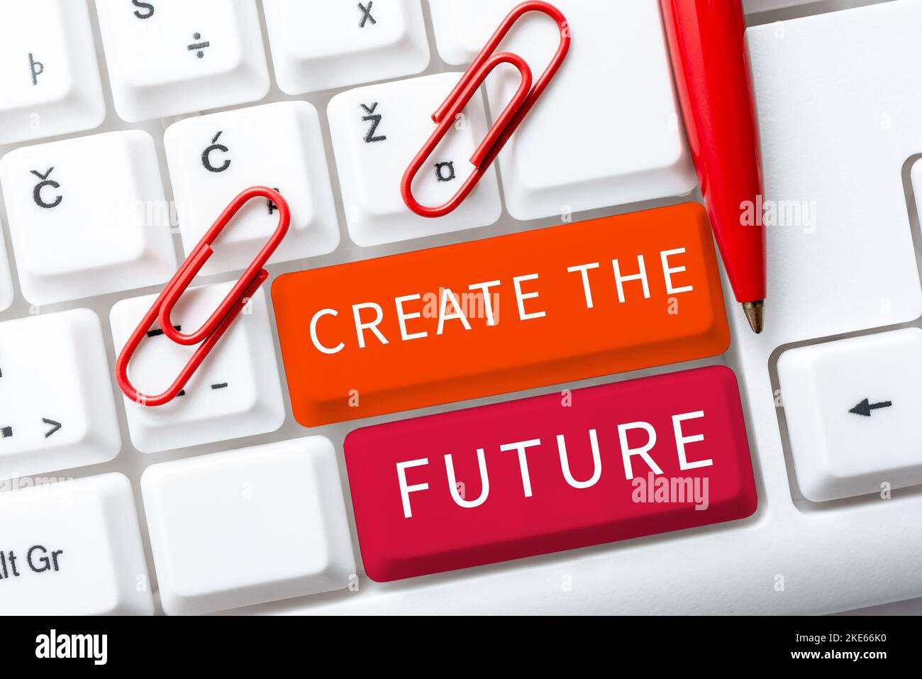 Text caption presenting Create The Future. Business concept make an own ...