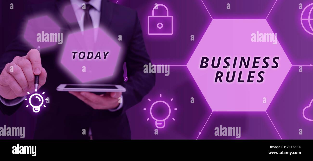 Handwriting text Business Rules. Business overview the principles which ...